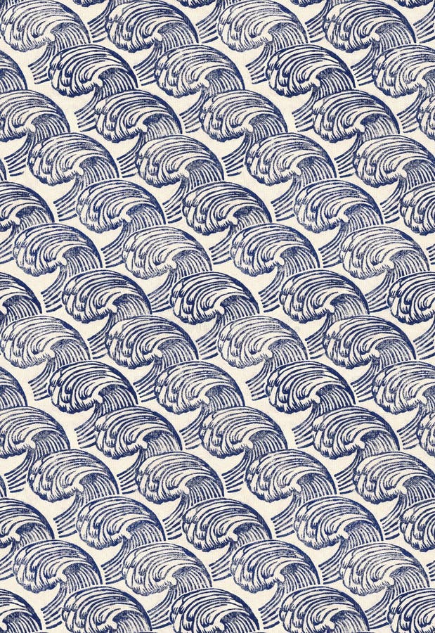 Japan Wave Seamless Pattern Stock Illustration - Illustration of ...