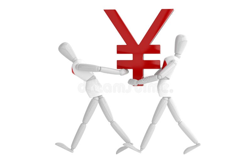 Japan Yen Currency White Man Stock Illustration - Illustration of white ...