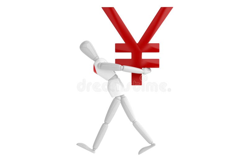 Japan Yen Currency White Man Stock Illustration - Illustration of ...