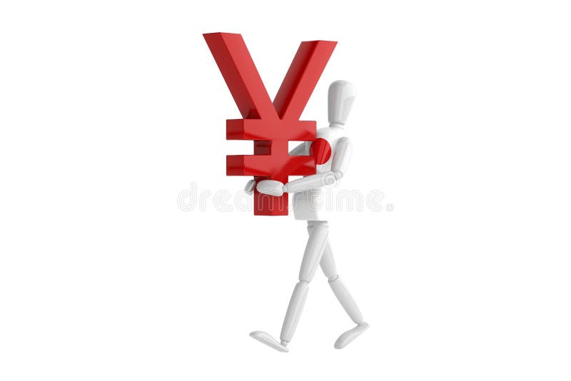 Japan Yen Currency White Man Stock Illustration - Illustration of rich ...