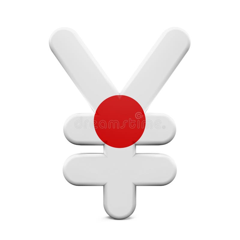 Japan Yen Symbol with Flag stock illustration. Illustration of value ...