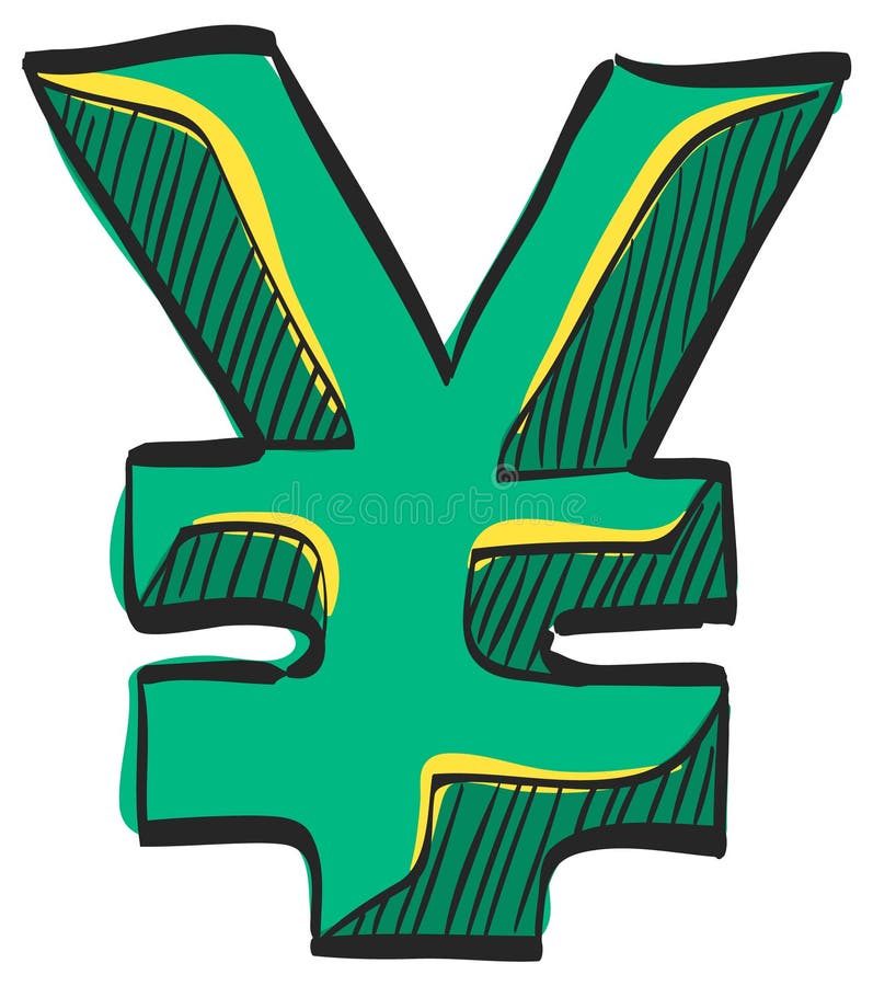 Japan Yen Symbol Icon in Color Drawing Stock Vector - Illustration of ...