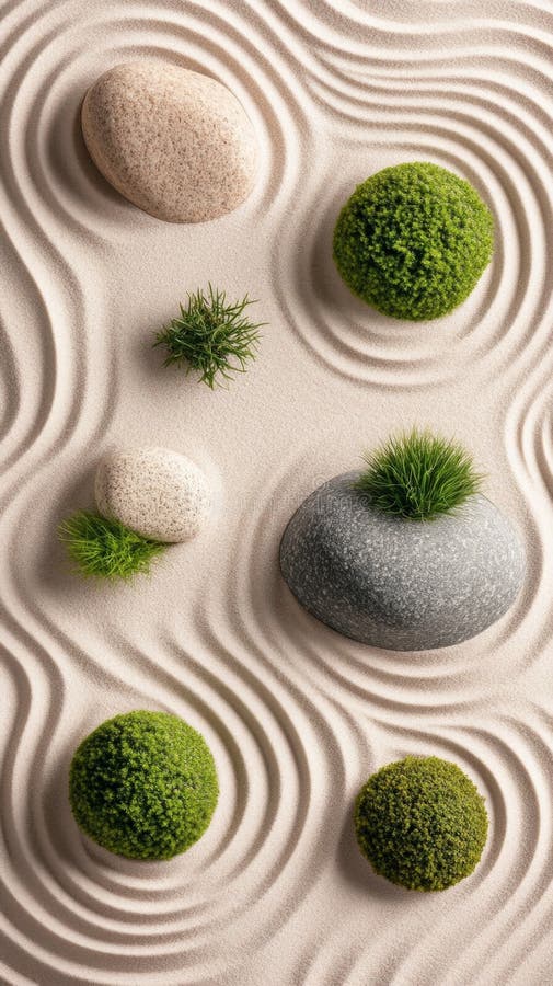 This Japandi Design Blends Natural Elements Like Stones and Moss with ...