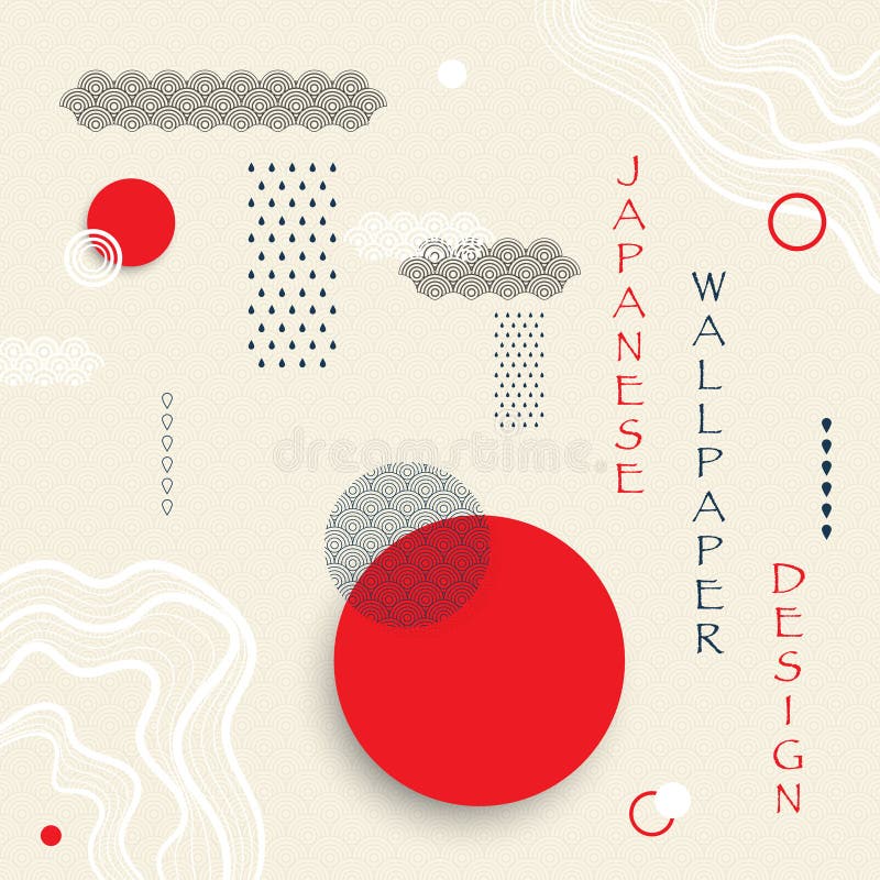 Japanese Abstract Geometric Pattern Background Stock Vector ...