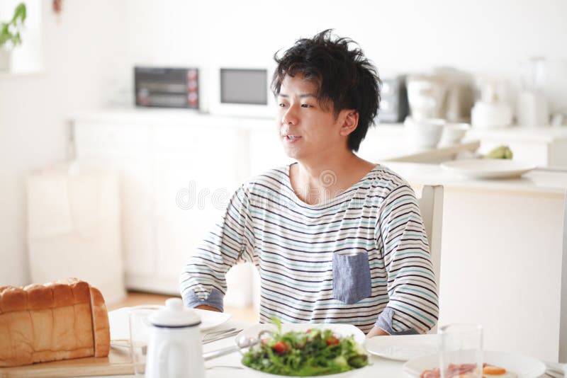 Japanese Adolescent Waking Up, Missing Stock Photo - Image of open ...