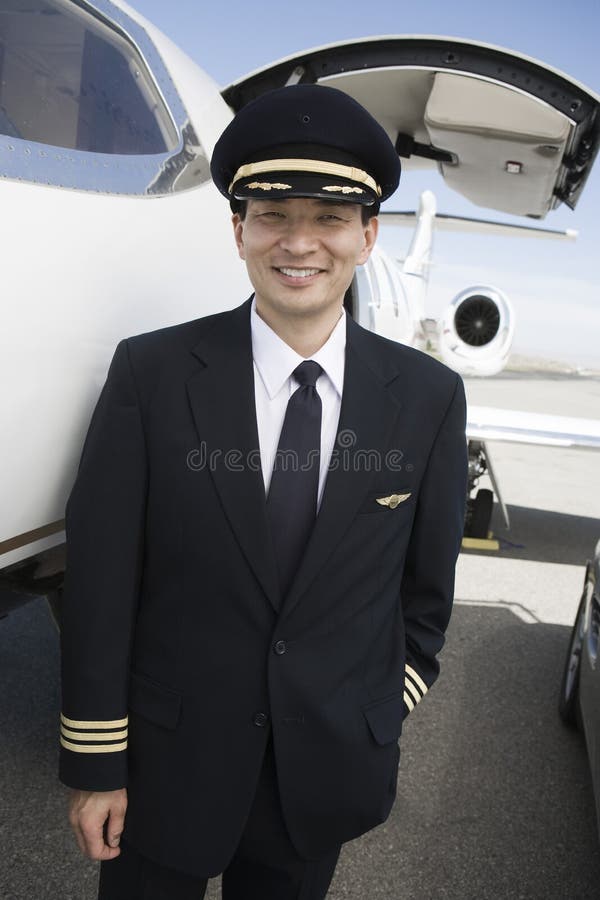 Japanese Air Plane Pilot Standing at Airfield Stock Image - Image of ...