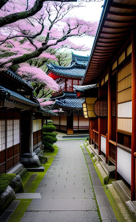 Japanese Architecture Structure Illustration Artificial Intelligence ...