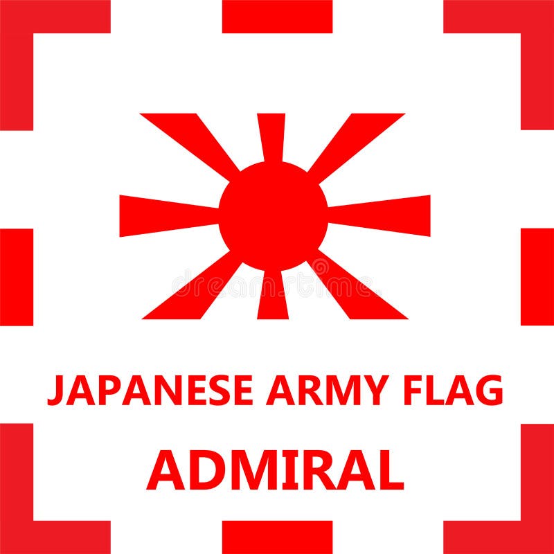 Japanese Army Flag - Admiral Stock Illustration - Illustration of ...