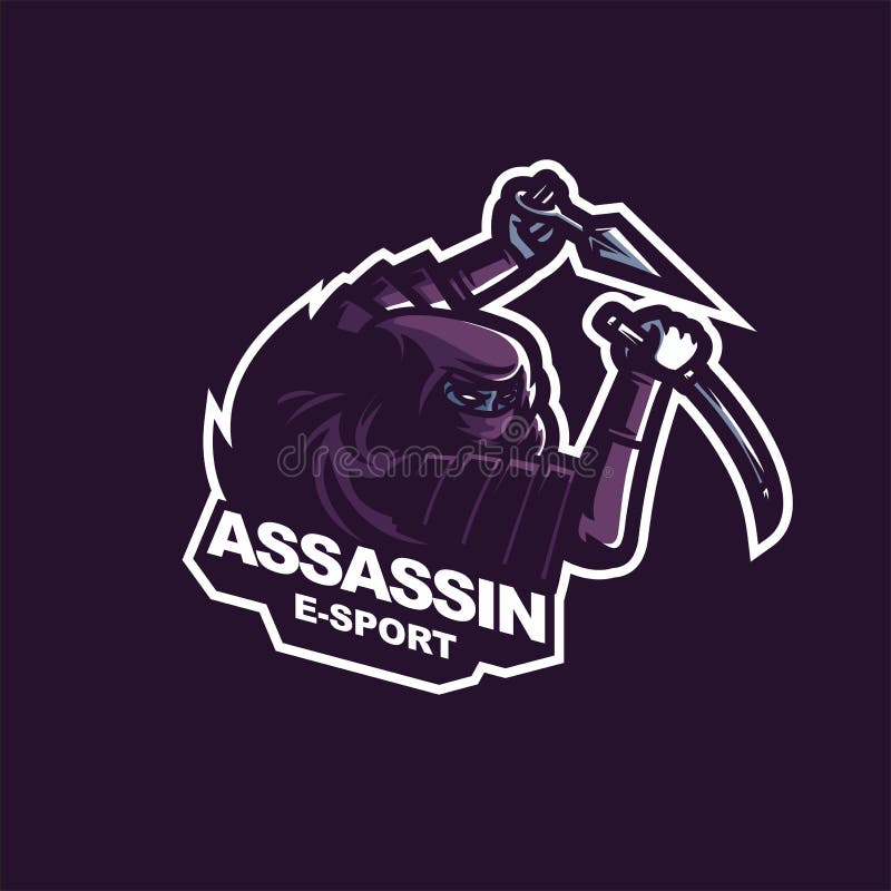 Japanese Assassin E-sport Gaming Mascot Logo Template Stock Vector ...