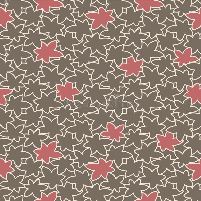 Japanese Autumn Leaf Vector Seamless Pattern Stock Vector ...