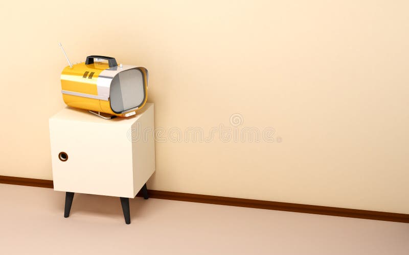 Japanese Backdrop with Retro Tv Stock Illustration - Illustration of ...