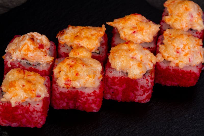 Japanese baked roll stock photo. Image of gourmet, sauce - 125326100