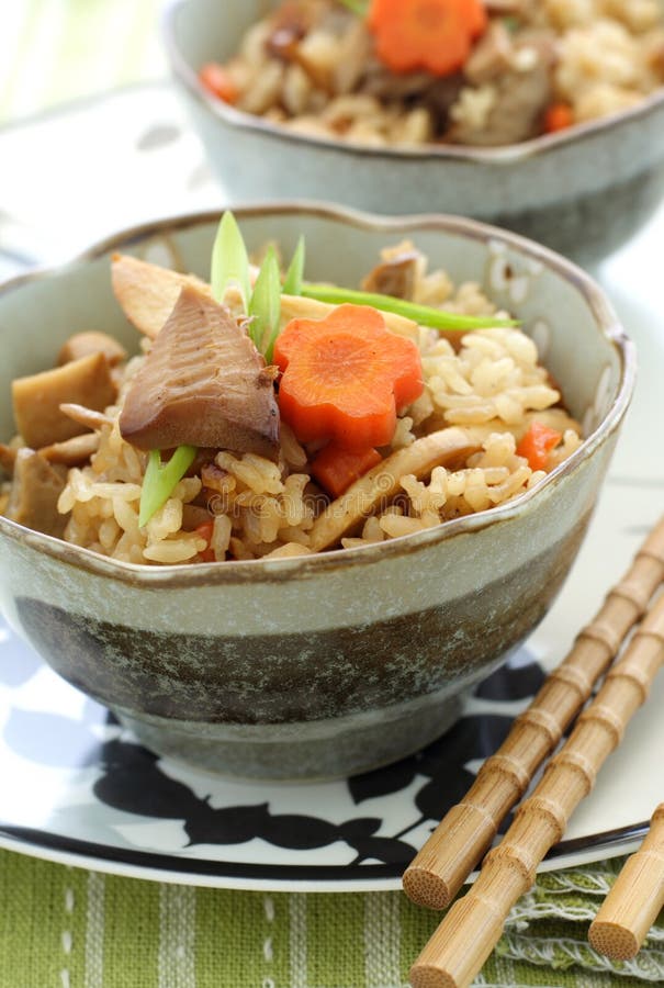 Japanese bambooshoot rice stock image. Image of takigomi - 9935501
