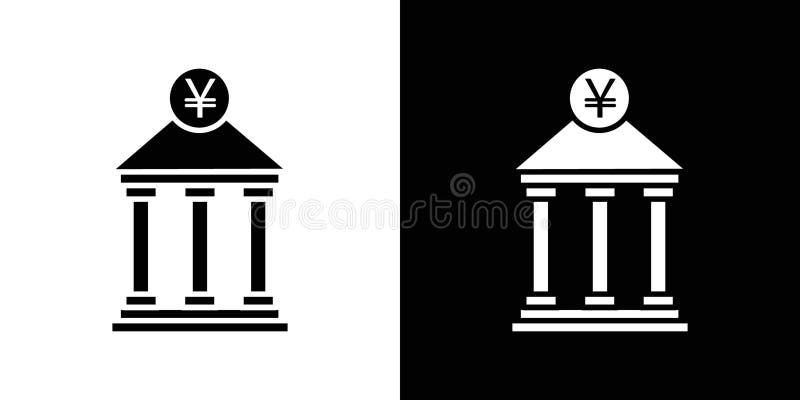 Japanese Bank Icon Isolated Flat Vector in Outline Stock Illustration ...