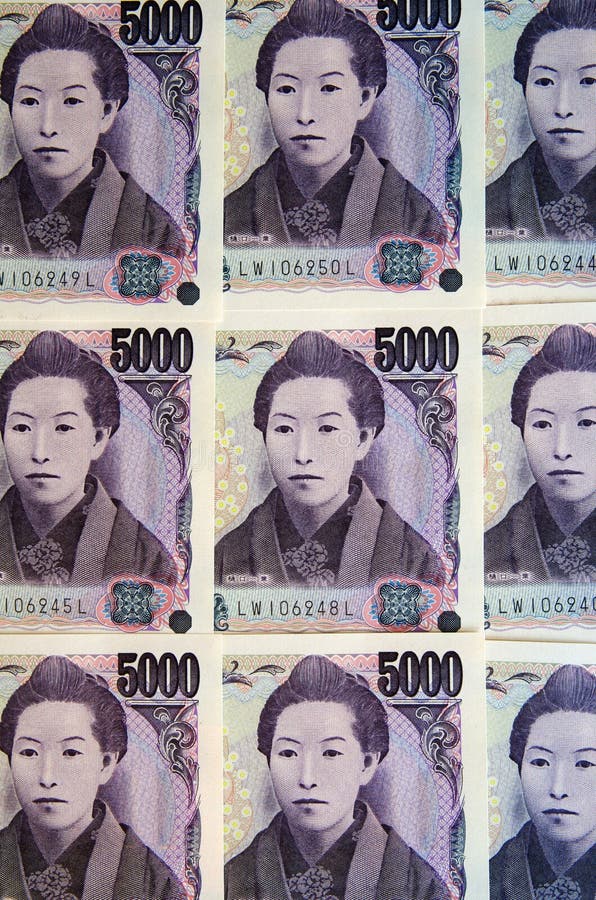 Japanese banknotes details stock photo. Image of bill - 34862740