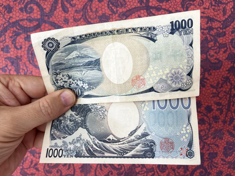 Japanese Banknotes Money Hold by Hand Stock Image - Image of debt, bank ...