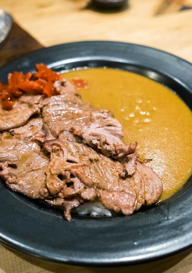 Japanese Beef Curry Tasty in Plate Stock Image - Image of delicious ...