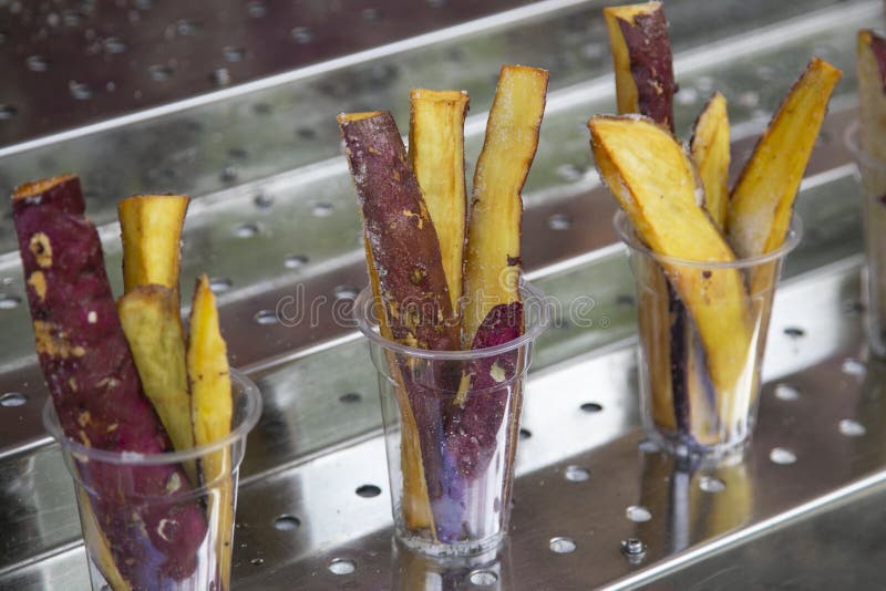Japanese Sweet Potatoes (Yaki Imo) in a Street Food Stall in Kyoto ...