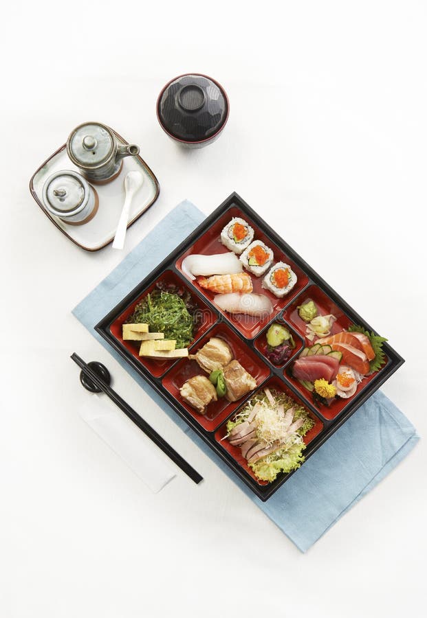 Japanese bento set stock photo. Image of japanese, vegetable - 101074484