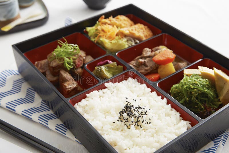 Japanese bento set stock photo. Image of japan, color - 101074628