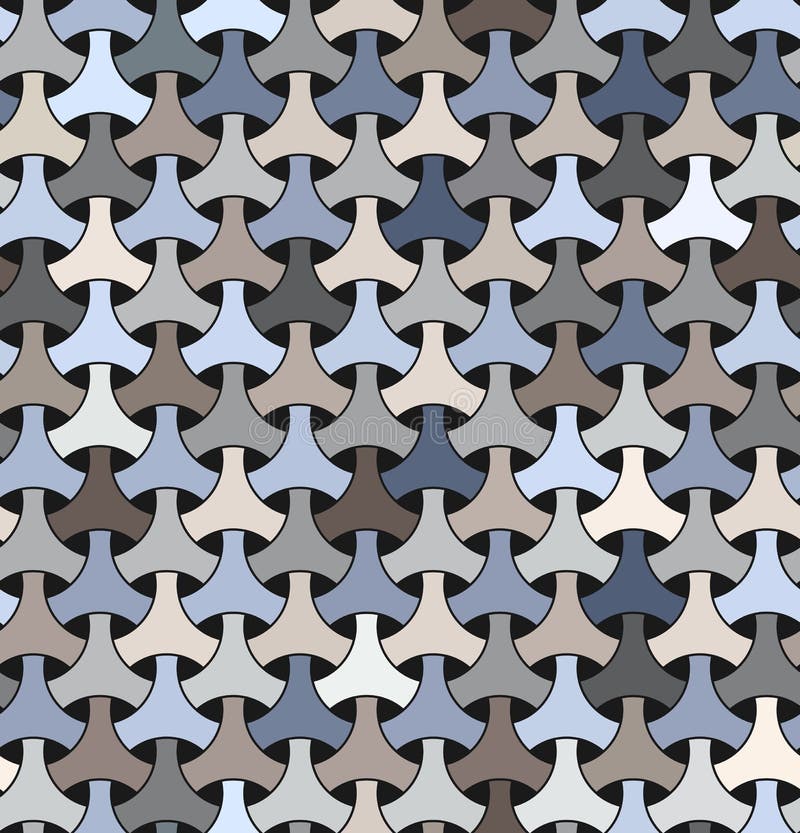 Seamless Geometric Pattern with Multicolor Striped Wavy Elements. Vector Illustration. Stock ...