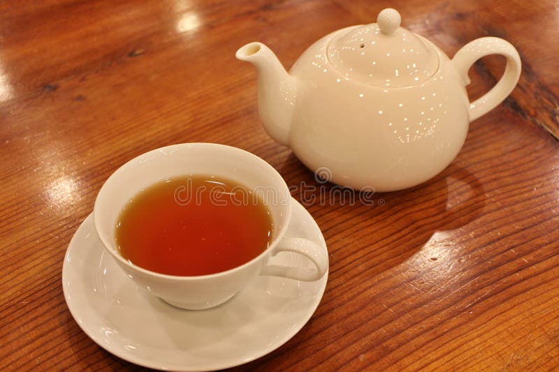 Japanese Black Tea Set in Kurashiki, Japan Stock Image - Image of cafe ...