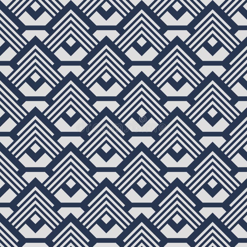 Blue And White Geometric Patterns