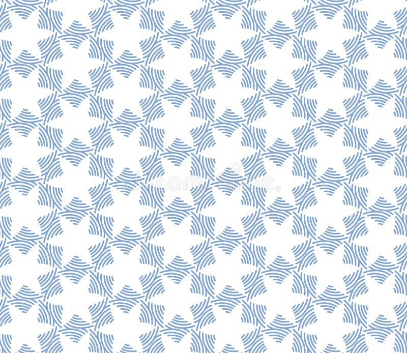 Japanese Blue Pattern of Lines and Sakura Flowers Stock Vector ...