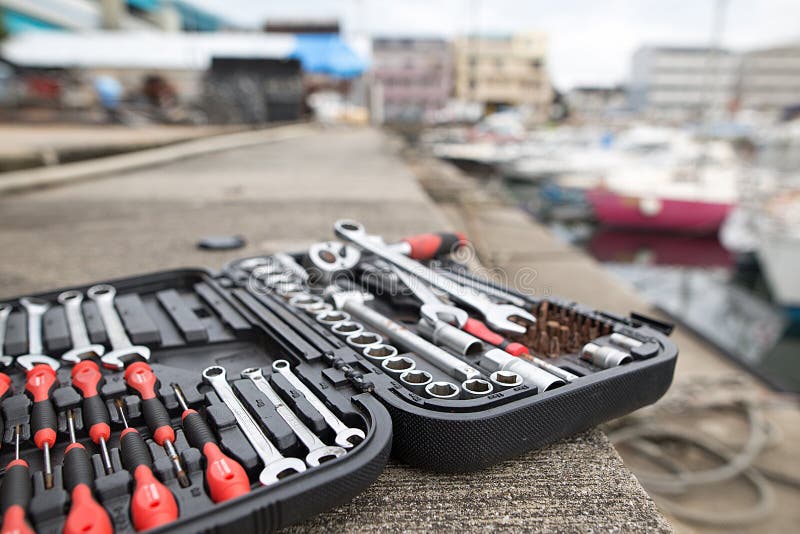 Boat Maintenance Scenery and Tools Stock Photo - Image of travel ...