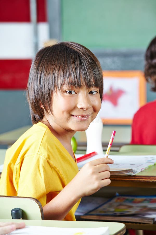 Japanese Boy in Elementary School Stock Photo - Image of children ...