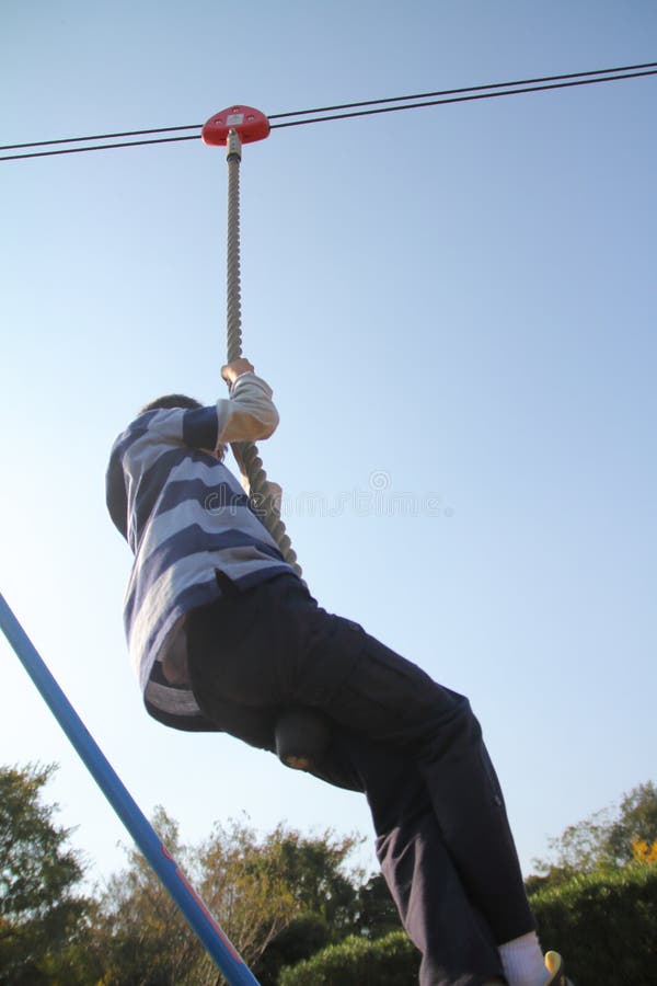 Japanese Boy Playing with Flying Fox Stock Image - Image of smile ...