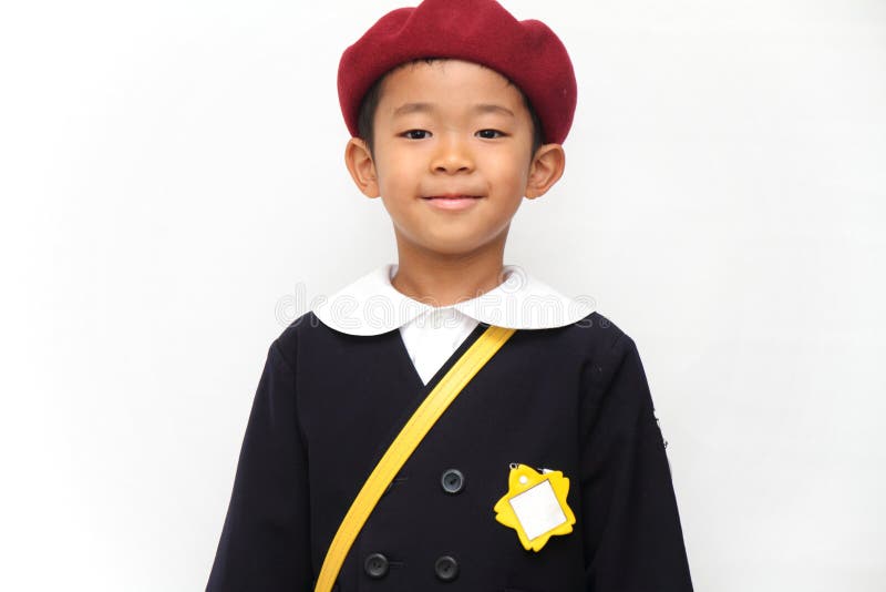 Japanese Boy in School Uniform Stock Photo - Image of person, people ...