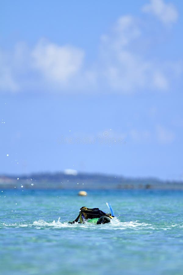 Japanese Boy Swimming with Snorkel Stock Image - Image of grade, male ...