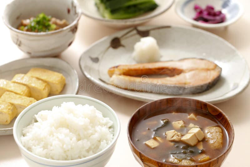 Japanese Breakfast, Classic Japanese Food Stock Photo - Image of food ...