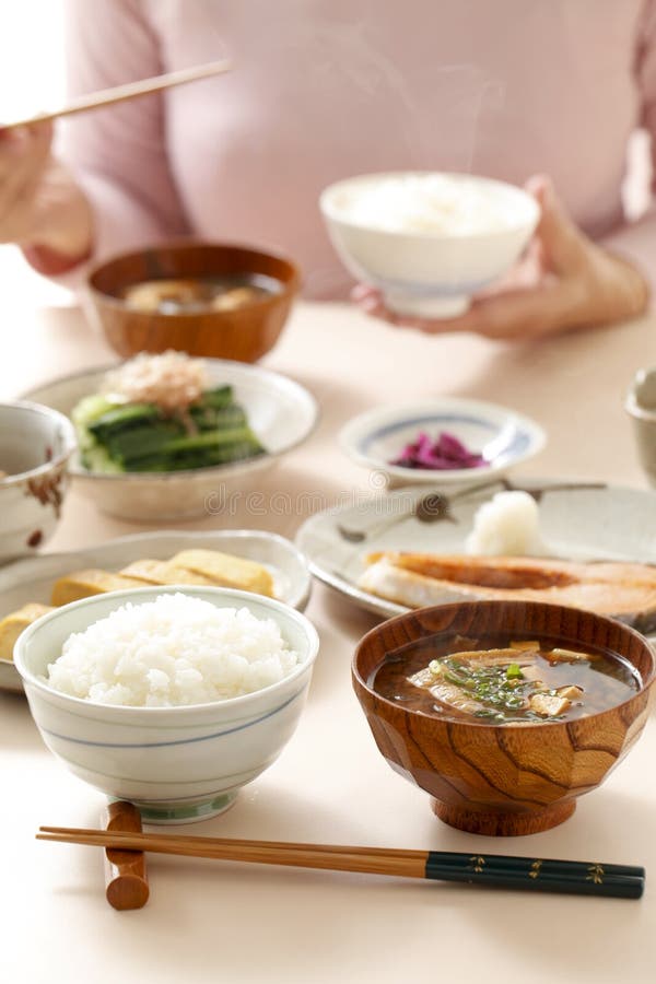 Japanese Breakfast, Classic Japanese Food Stock Image - Image of soup ...