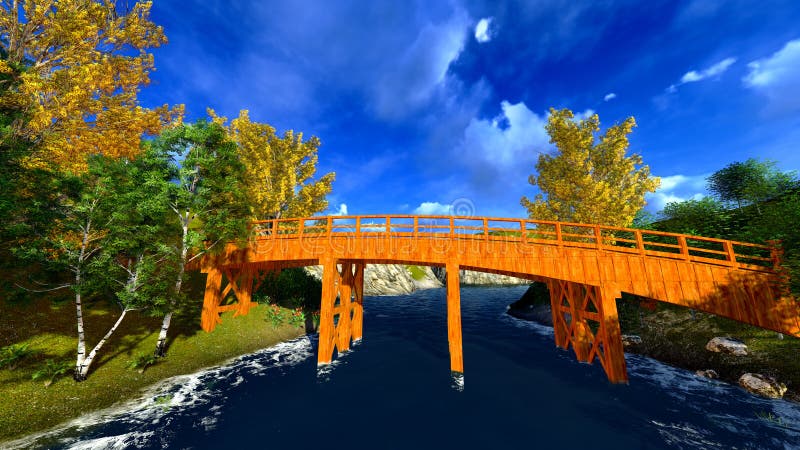 Japanese bridge stock image. Image of beautiful, forest - 28354769