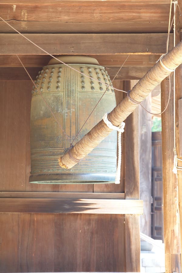 Traditional Ancient Japanese Bronze Bell. Stock Photo - Image of ...