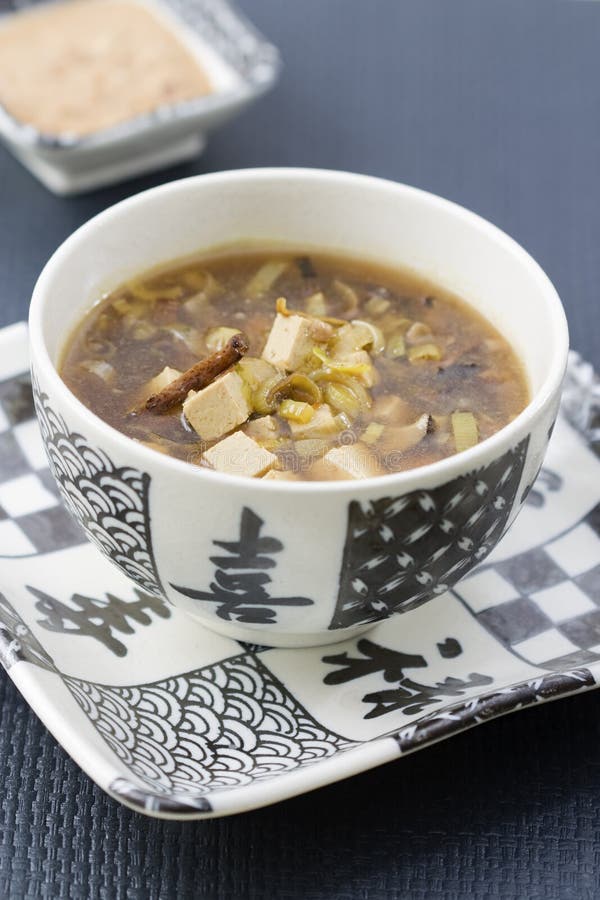 Japanese Broth stock photo. Image of leek, curd, food - 16298370