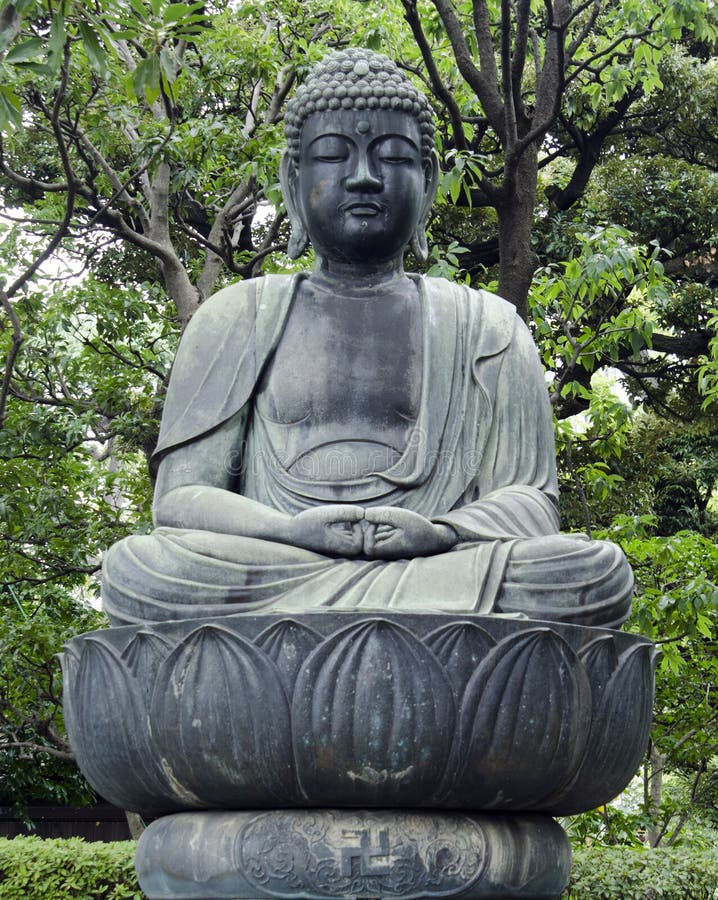 Japanese Buddha Statue at Tnnoji Temple, Osaka, Japan Stock Image ...