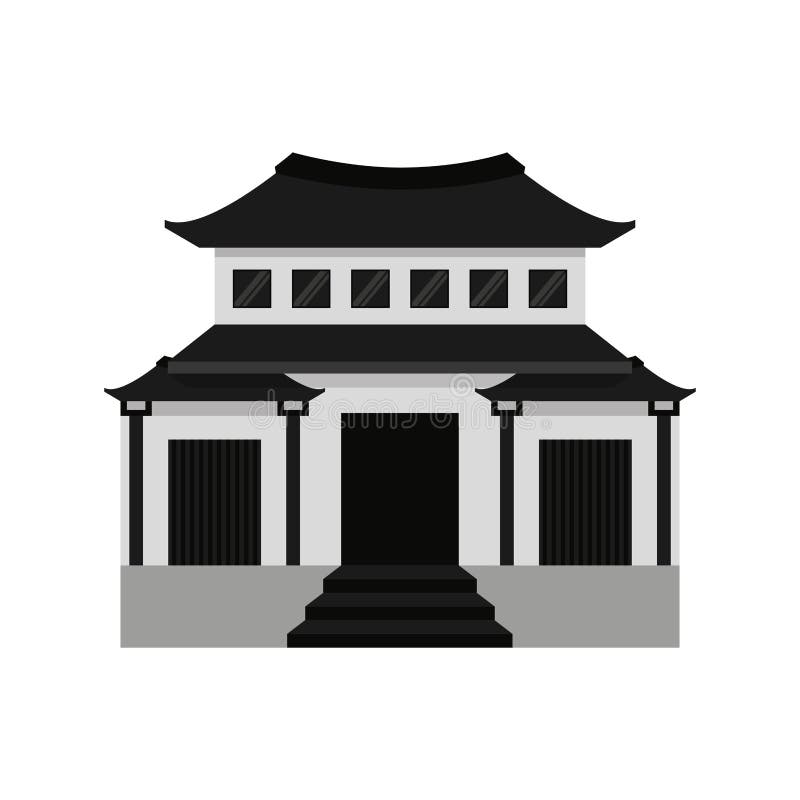 Japanese Building Isolated Icon Stock Vector - Illustration of ancient ...