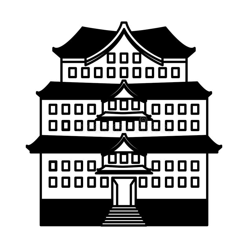 Japanese Building Traditional Icon Stock Illustration - Illustration of ...