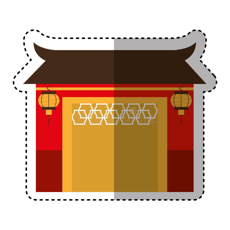 Japanese Building Traditional Icon Stock Illustration - Illustration of ...