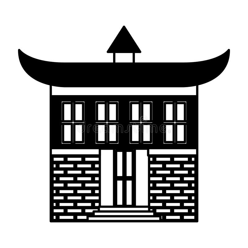 Japanese Building Traditional Icon Stock Illustration - Illustration of ...