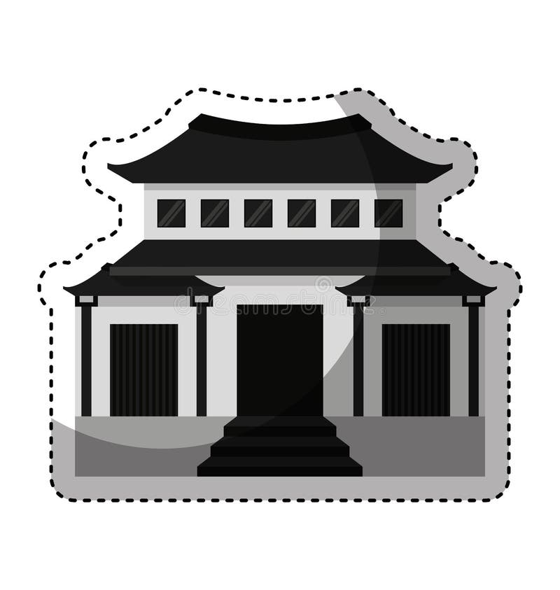 Japanese Building Traditional Icon Stock Illustration - Illustration of ...