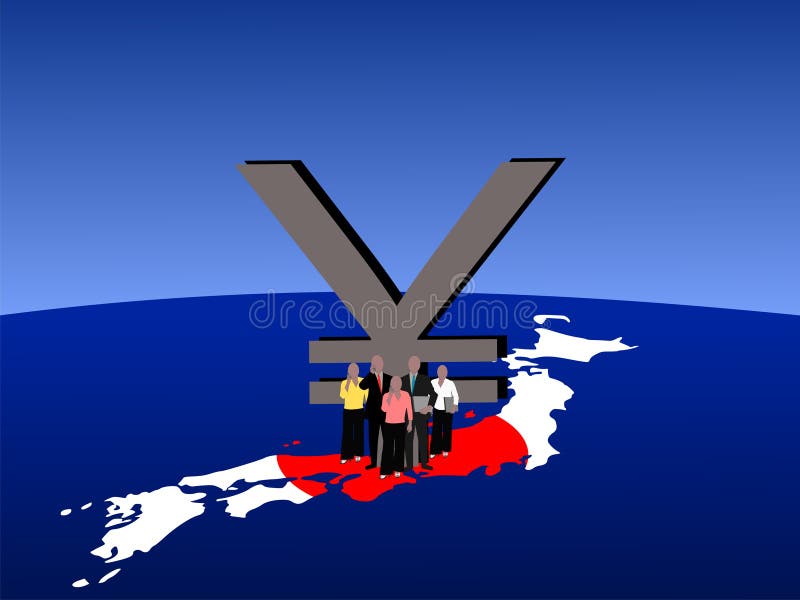 Japanese business team stock vector. Illustration of computer - 3824673