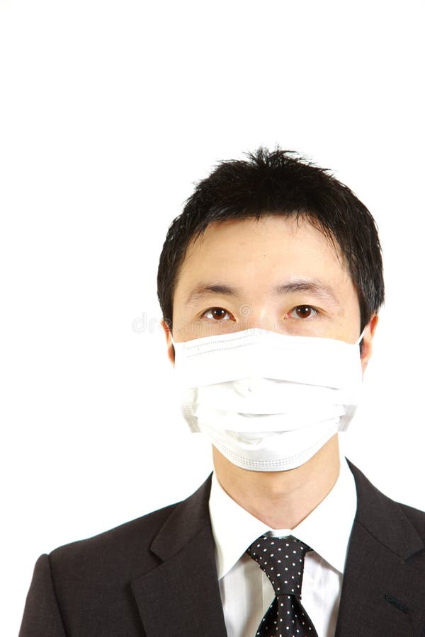 Japanese Businessman with Mask Stock Photo - Image of influenza, health ...