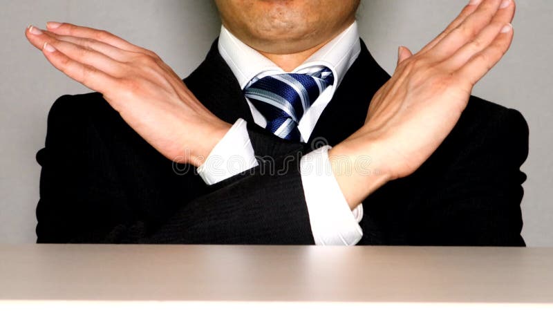 Video of a Japanese Businessman Posing in a Refusal Pose Stock Video ...