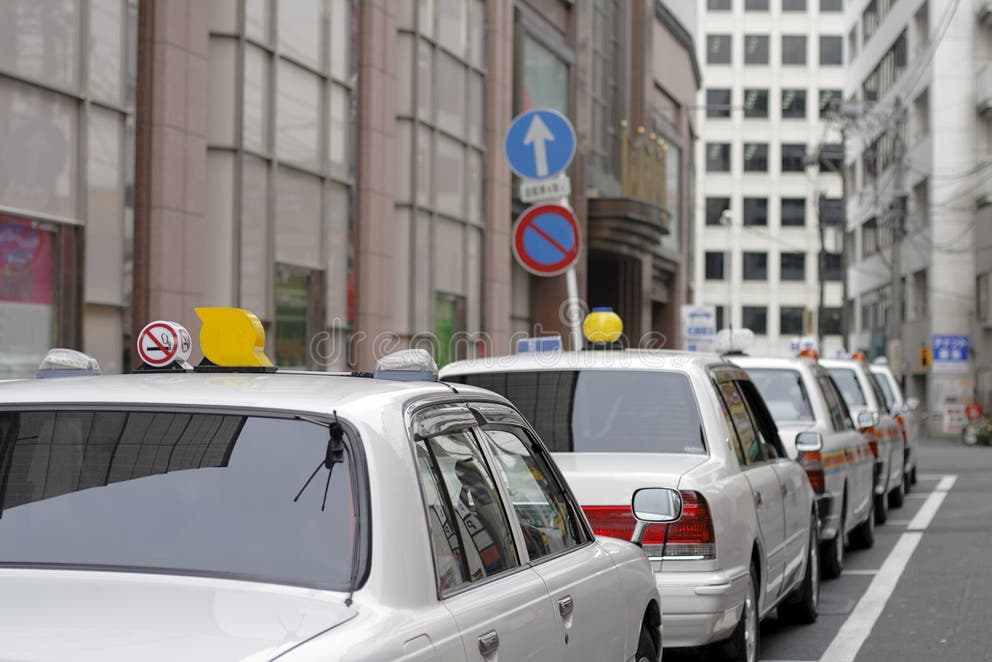 Japanese cabs stock image. Image of perspective, road - 1826981