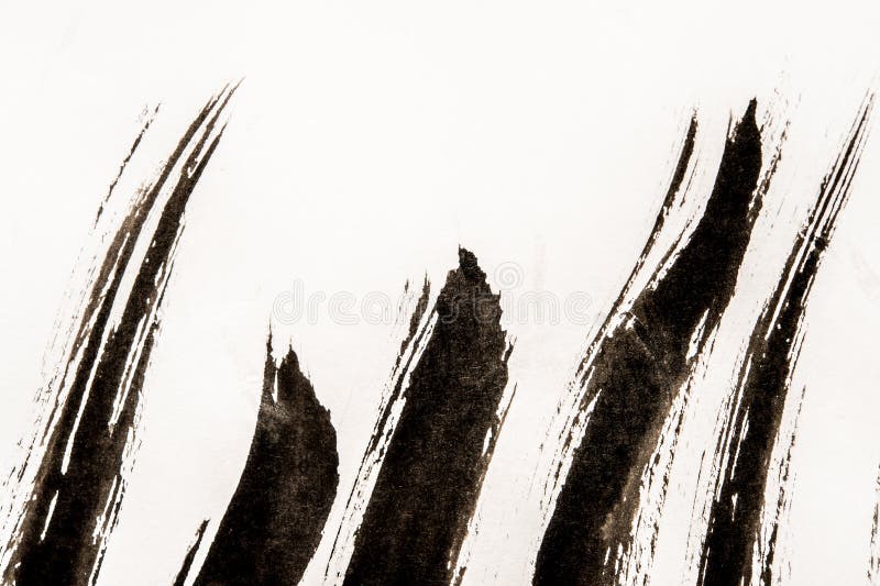 Japanese Calligraphy on Japanese Paper Stock Image - Image of color ...