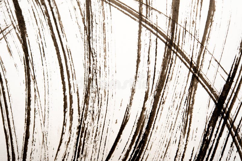 Japanese Calligraphy on Japanese Paper Stock Image - Image of curve ...